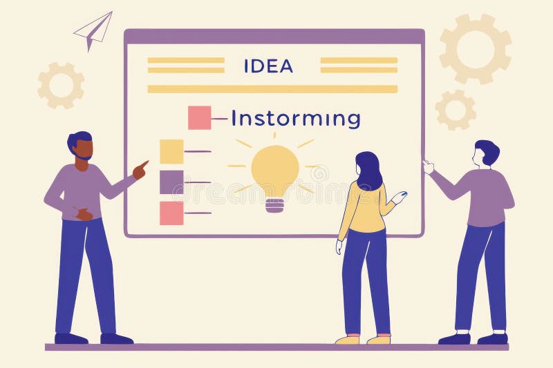 Team Brainstorming Session Generating Innovative Ideas Stock ...