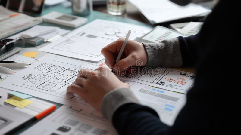 Team of Branding Specialists Designing a Logo and Visual Identity Stock ...