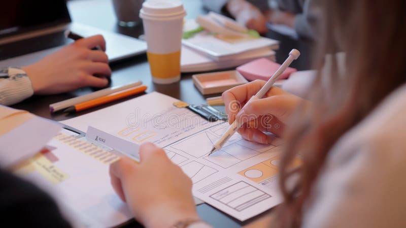 Team of Branding Specialists Designing a Logo and Visual Identity Stock ...