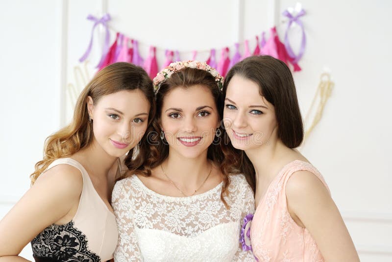 Team bride stock image. Image of female, lovely, cheerful - 90456073