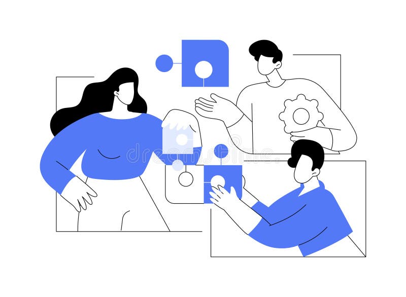 Team Building Activity Isolated Cartoon Vector Illustrations. Stock ...