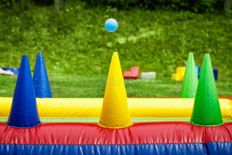 Team Building Aero Games with Ball Outdoor Stock Photo - Image of ...