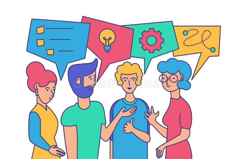 Team Building, Brainstorm Vector Illustration Stock Vector ...