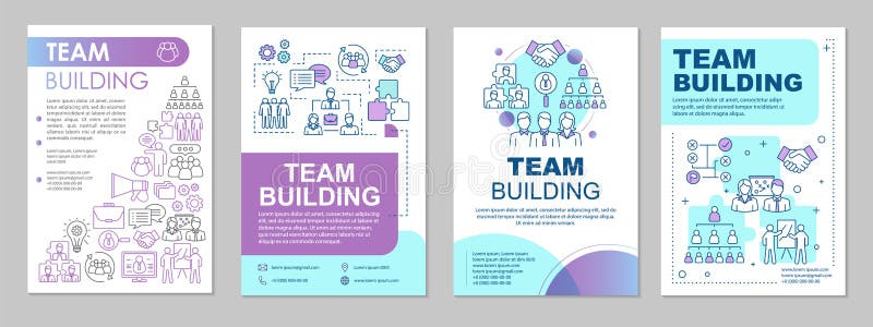 Team Building Brochure Template Layout Stock Vector - Illustration of ...