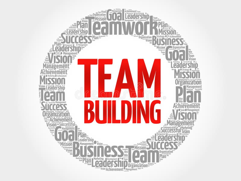 Team Building Circle Word Cloud Stock Illustration - Illustration of ...