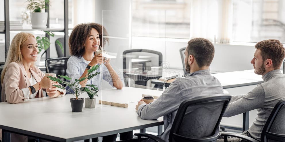 Team Building and Coffee Break during Work after Quarantine ...