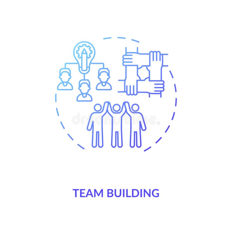 Team Building Event Concept Icon. Corporate Collaboration Activities ...