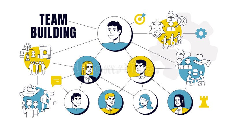Team Building Concept Illustration Stock Vector - Illustration of ...