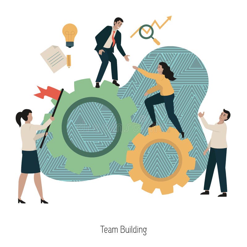 Team building concept stock vector. Illustration of consulting - 216509394