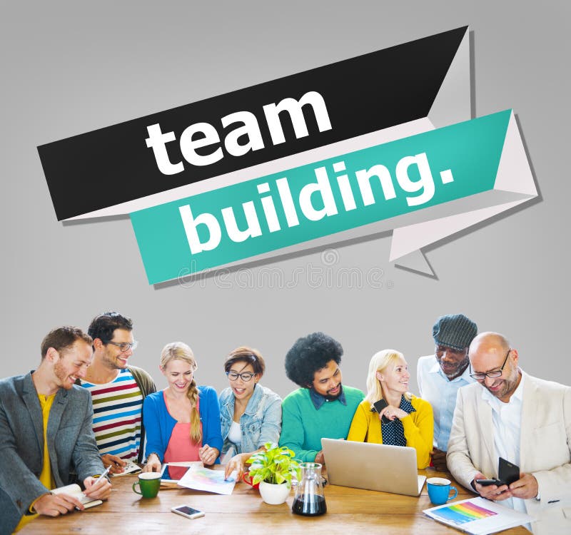 Team Building Cooperate Cooperation Management Concept Stock Photo ...
