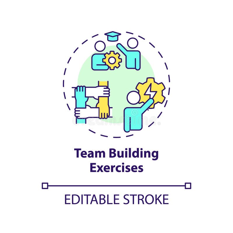 Team Building Exercise Multi Color Concept Icon Stock Vector ...