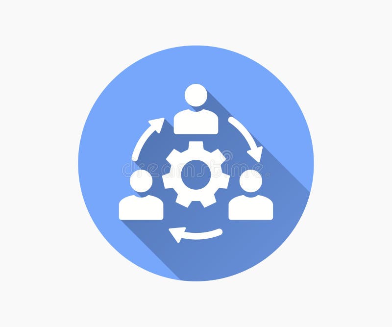 Team Building Flat Icon with Long Shadow for Graphic and Web Design ...