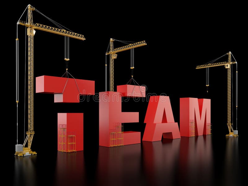 Team building. stock illustration. Illustration of construction - 48194970