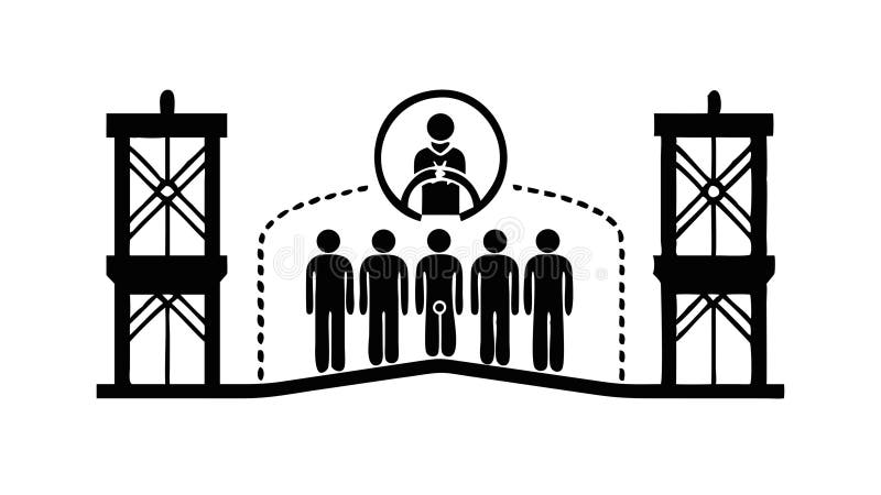 Team Building Icon, Collaborative Work, Group Project Success, Vector ...