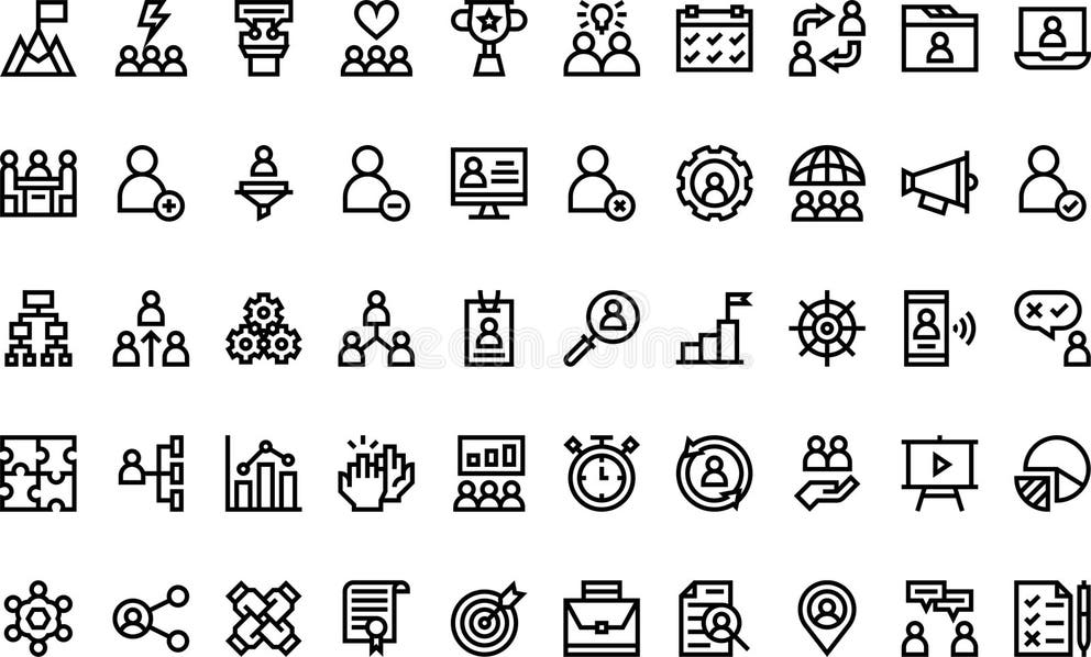 Team Building Icons High-Quality Vector Icons Collection with Editable ...