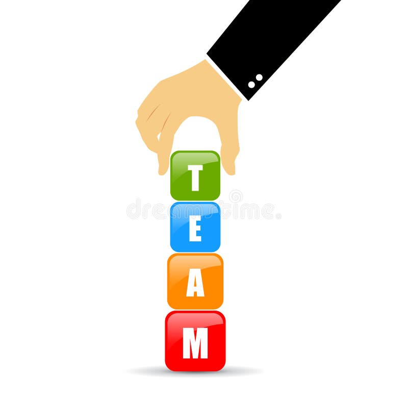 Team building logo stock illustration. Illustration of cubes - 11797517