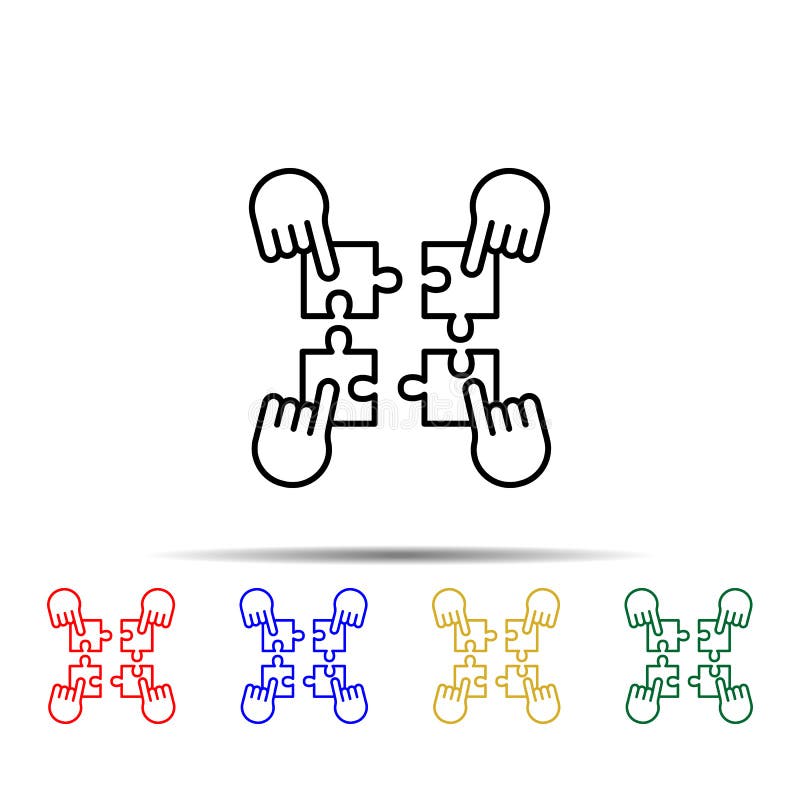 Team Building Multi Color Style Icon Simple Thin Line Outline Vector Of Web Icons For Ui And