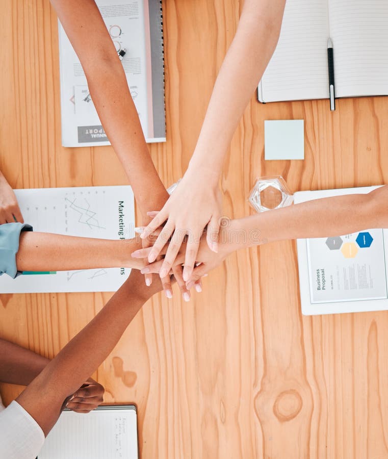 Team Building, Partnership Hands and Business People with Support ...