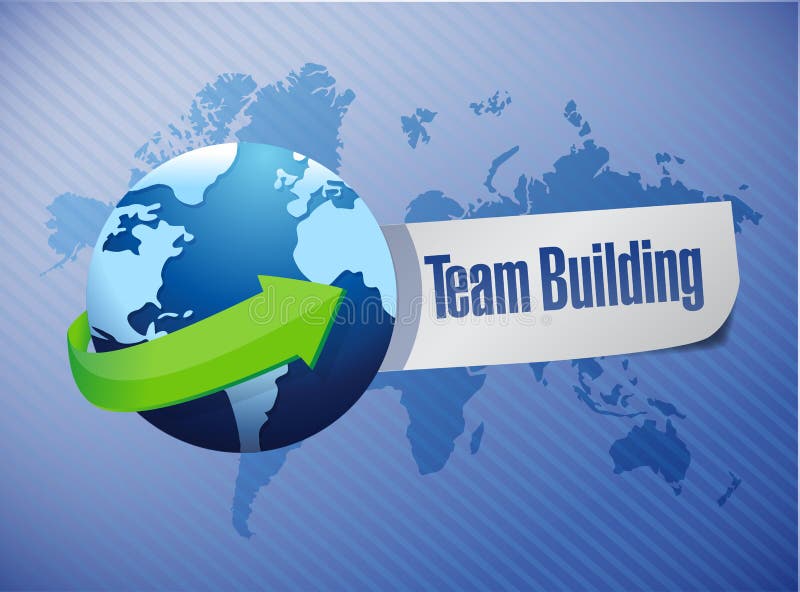 Team Building Sign Illustration Design Stock Illustration ...