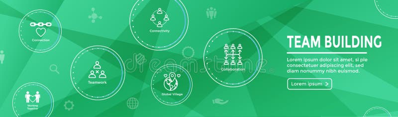 Team Building, Teamwork, - Connectivity Icon Set with Stick Figures and ...