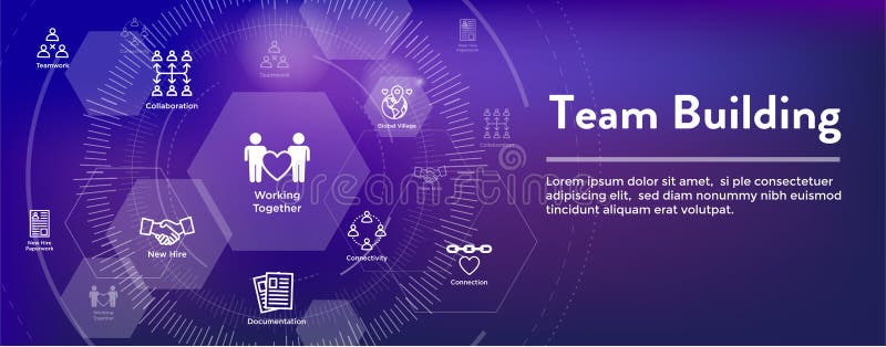 Team Building, Teamwork, - Connectivity Icon Set with Stick Figures and ...