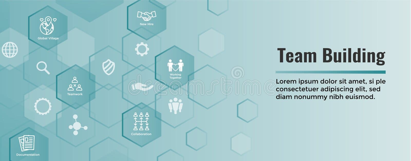 Teamwork Header stock vector. Illustration of poster - 113792440