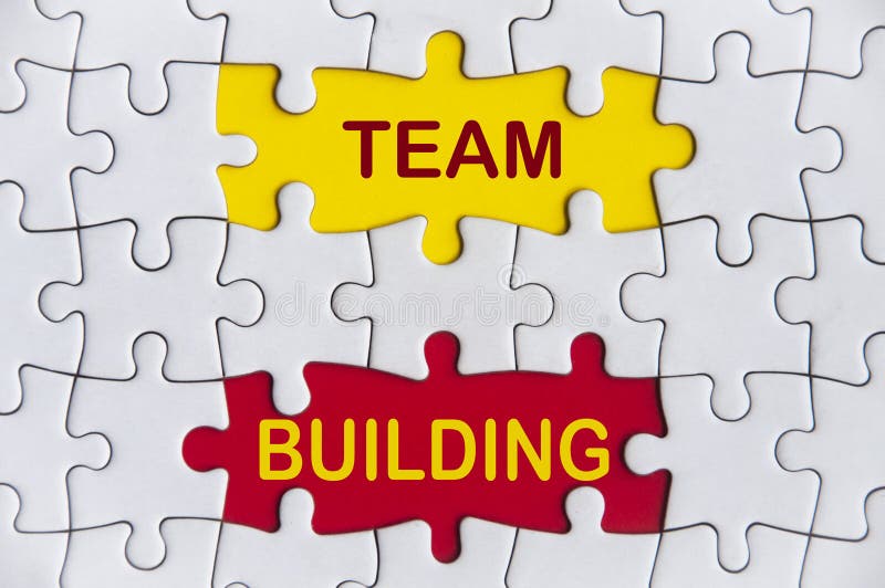 Team Building Text on Missing Jigsaw. Team Building Concept Stock Photo ...