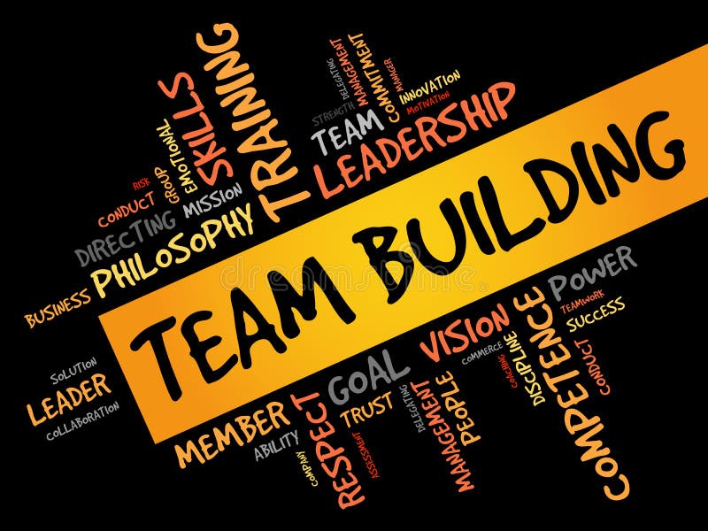 TEAM BUILDING word cloud stock illustration. Illustration of collage ...