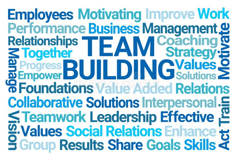 Team Building Word Cloud stock illustration. Illustration of tagcloud ...