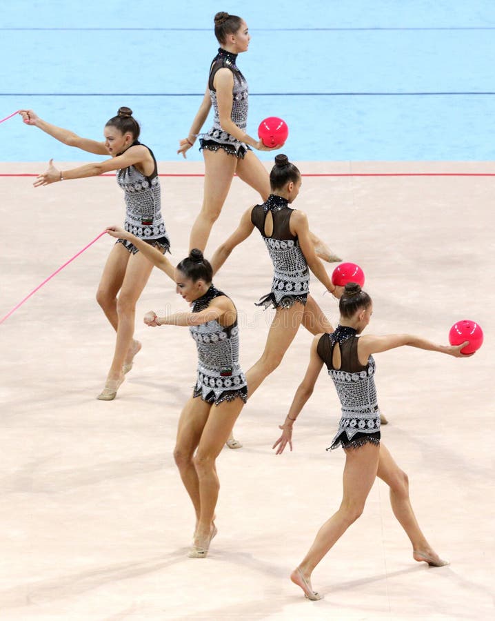 Team Bulgaria Rhythmic Gymnastics Editorial Stock Image - Image of ...