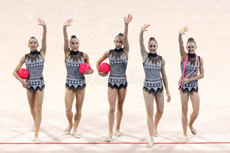 Team Bulgaria Rhythmic Gymnastics Editorial Stock Image - Image of ...