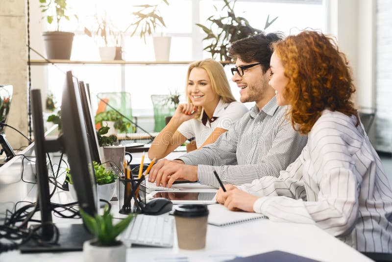 Team of Business Analysts Working on New Project Stock Image - Image of ...