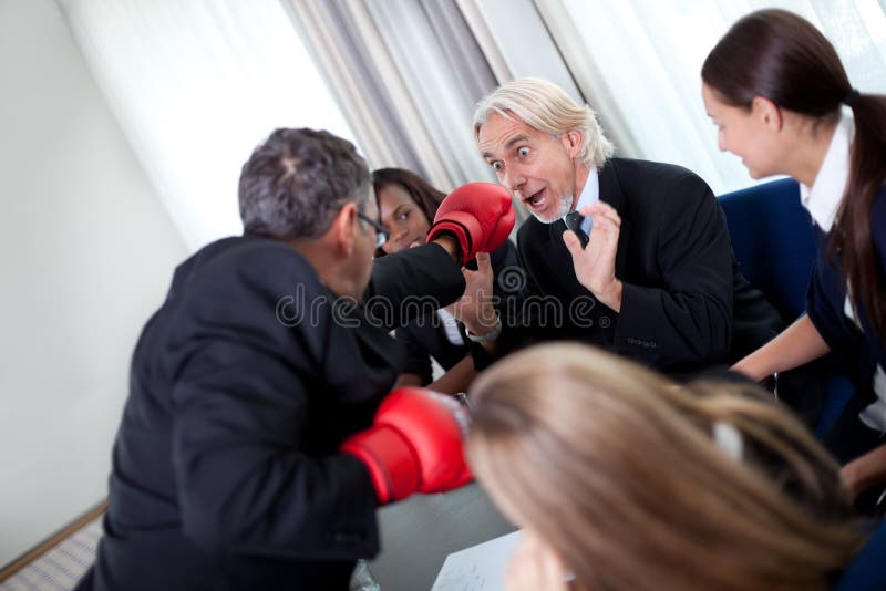 Businessmen Fighting in the Office Stock Photo - Image of office ...