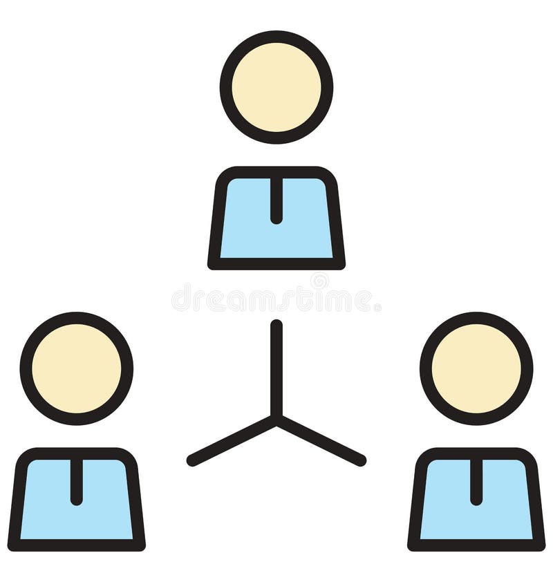 Team, Business Team Isolated Vector Icon Can Be Easily Edit and Modify ...