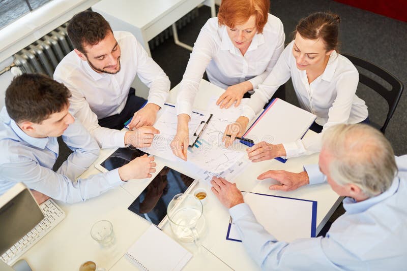 Negotiation in Business Team Meeting Stock Image - Image of business ...