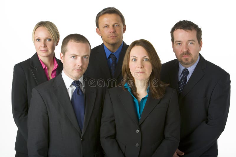 Team - Business 5 people stock image. Image of goodlooking - 736751