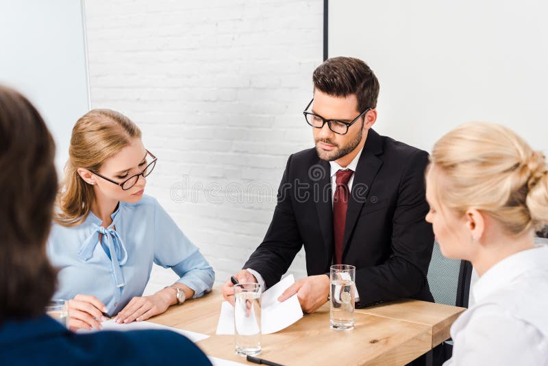Team of Business People Having Conversation Stock Image - Image of ...