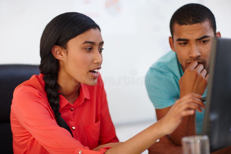 Team, Business People and Help on Computer for Training, Advice or ...