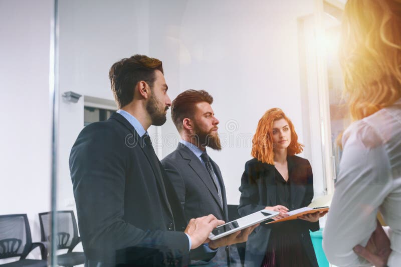 Team of Business People Who Work Together in Office Stock Photo - Image ...