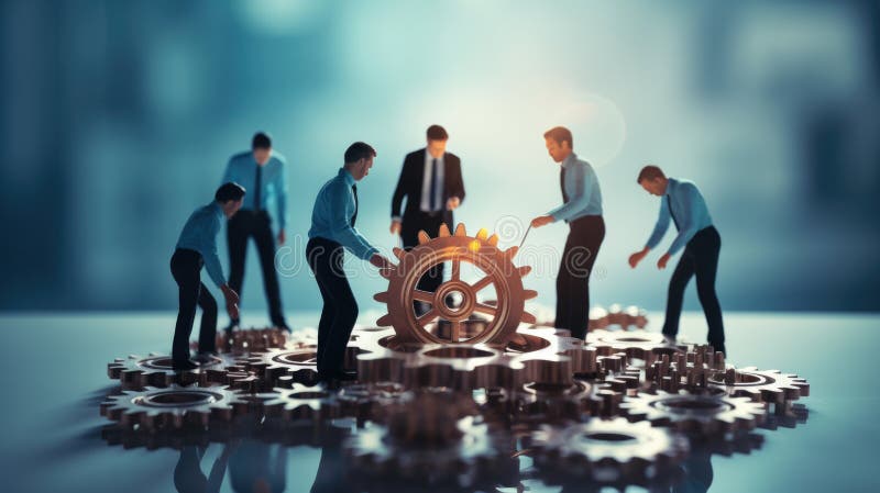 Team of Business Professionals is Collaboratively Working on a Large ...