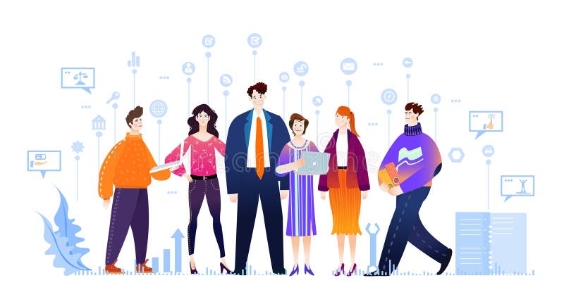 Team of Business Successful and Creative People Stock Illustration ...
