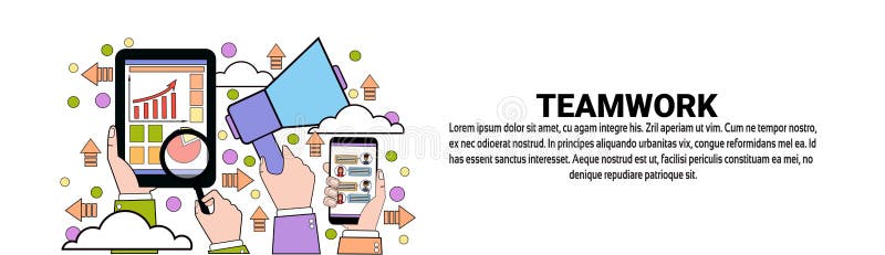 Team Business Teamwork Concept Horizontal Banner with Copy Space Stock ...