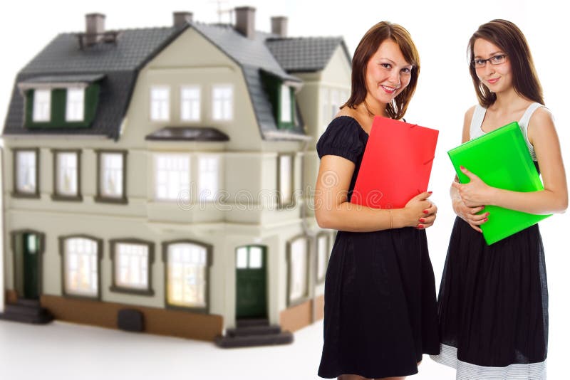 Team Business Woman Realtor Stock Image - Image of cottage, purchase ...
