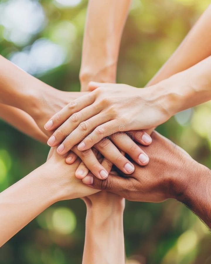 Team of Businesspeople Stacking Hands Showing Unity and Teamwork Stock ...