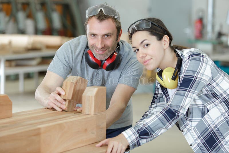 Team Carpenters Working with Wood Stock Image - Image of wood, people ...
