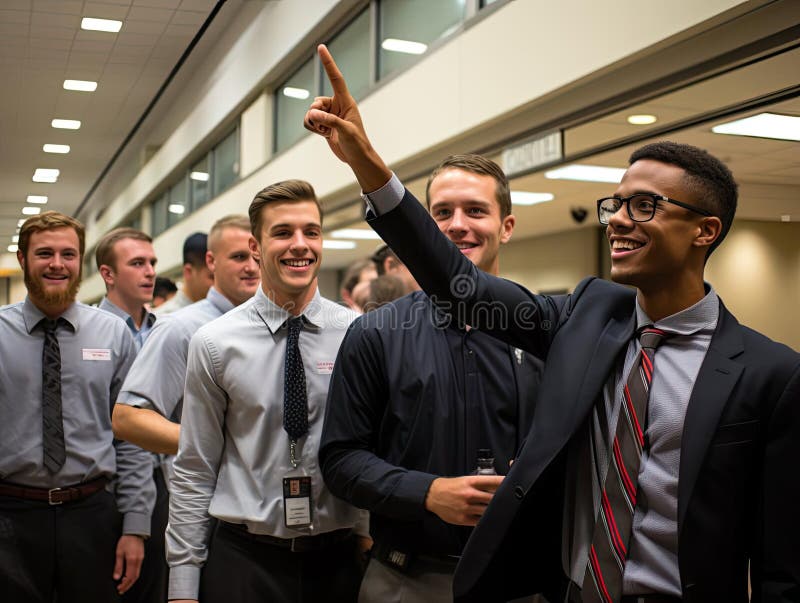 Team Celebrating Successful Presentation Stock Illustration ...