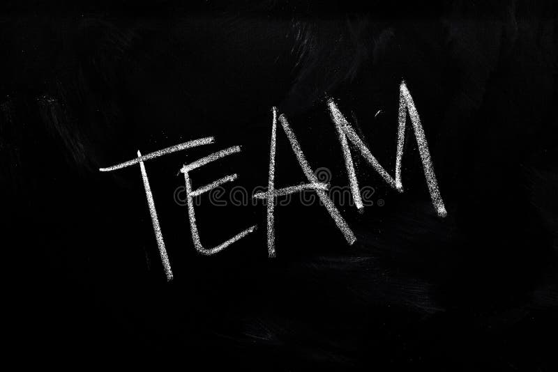 Team on Chalkboard stock photo. Image of handwriting - 33490518
