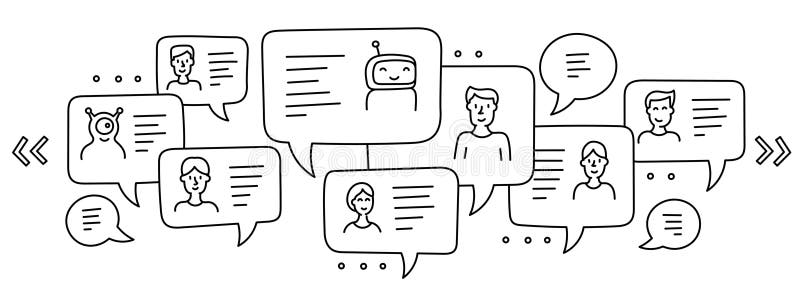 Team Chat Messages. Support Communication. Messenger Correspondence ...