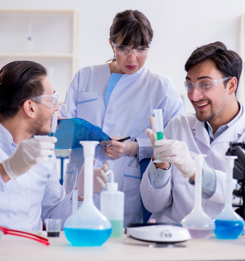 Team of Chemists Working in the Lab Stock Photo - Image of sample ...