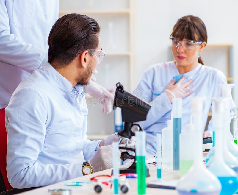 Team of Chemists Working in the Lab Stock Photo - Image of chemical ...